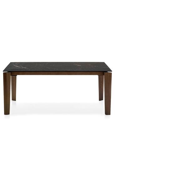Calligaris Alpha Table with Extendable Rectangular Ceramic Top and Wooden Legs CS4120 R 160
